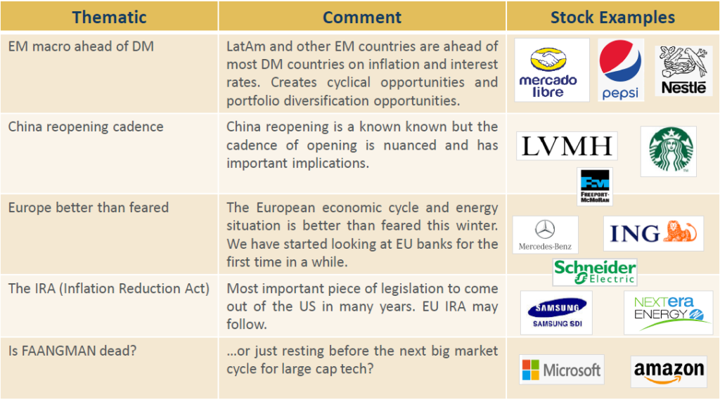 Five themes and Five Stocks for 2023 - Alphinity